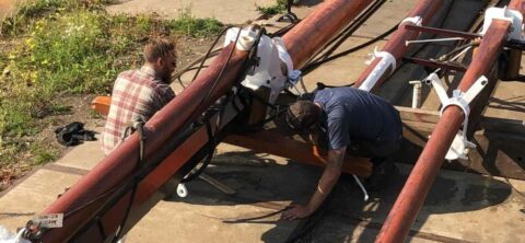 Working in the Rigging. - EcoClipper