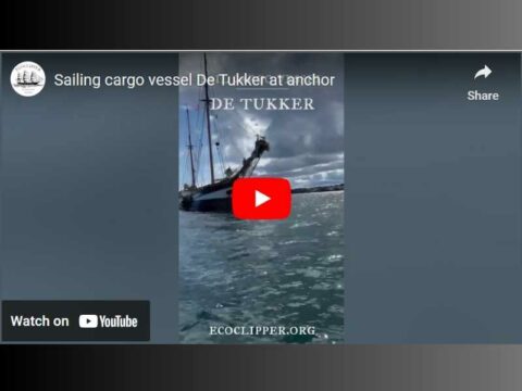 Video: Sailing cargo vessel at anchor, Dunbar UK. - EcoClipper